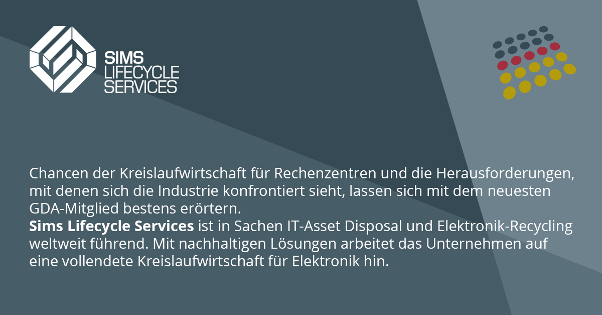 GDA begrüßt Sims Lifecycle Services als Mitglied | German Datacenter ...