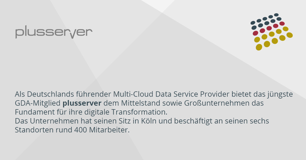 GDA welcomes plusserver to the Association | German Datacenter Association