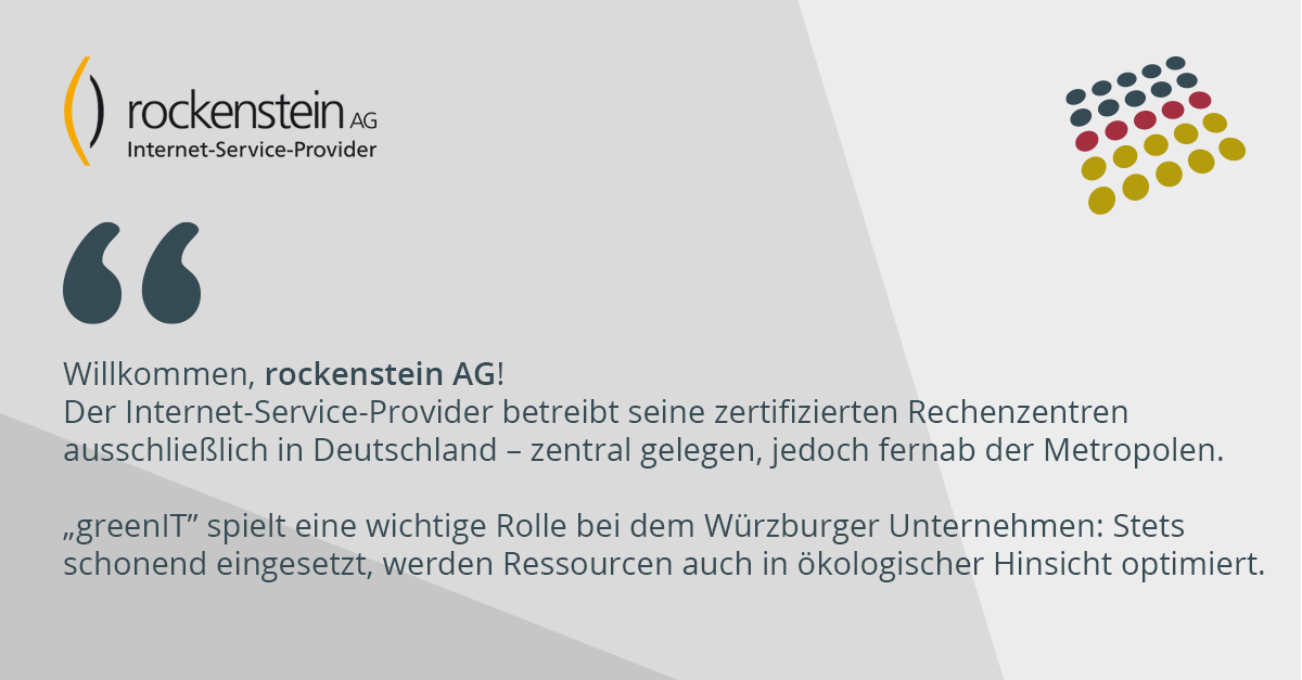 GDA heißt rockenstein AG willkommen | German Datacenter Association